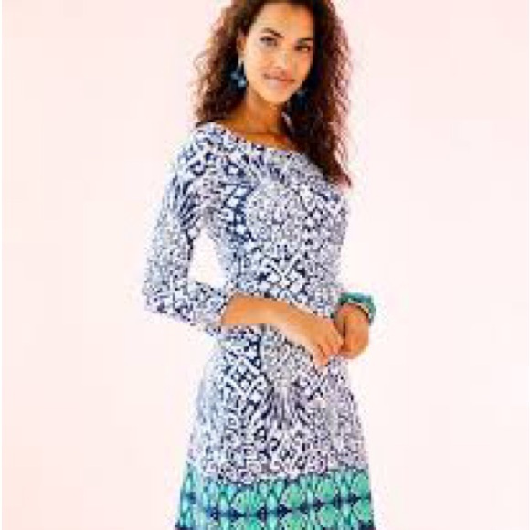Lilly Pulitzer | Dresses | Lilly Pulitzer Blue And Green Midi Dress ...